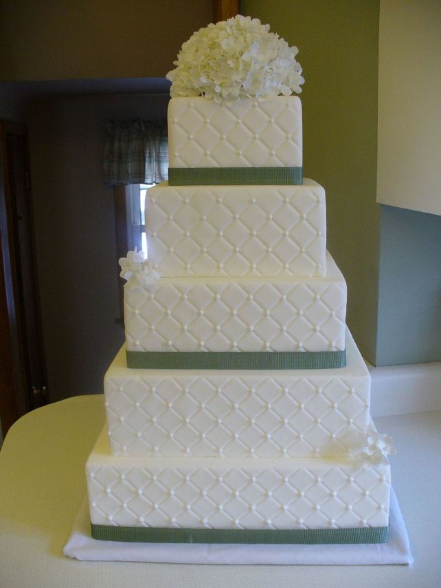 Square Wedding Cake - CakeCentral.com