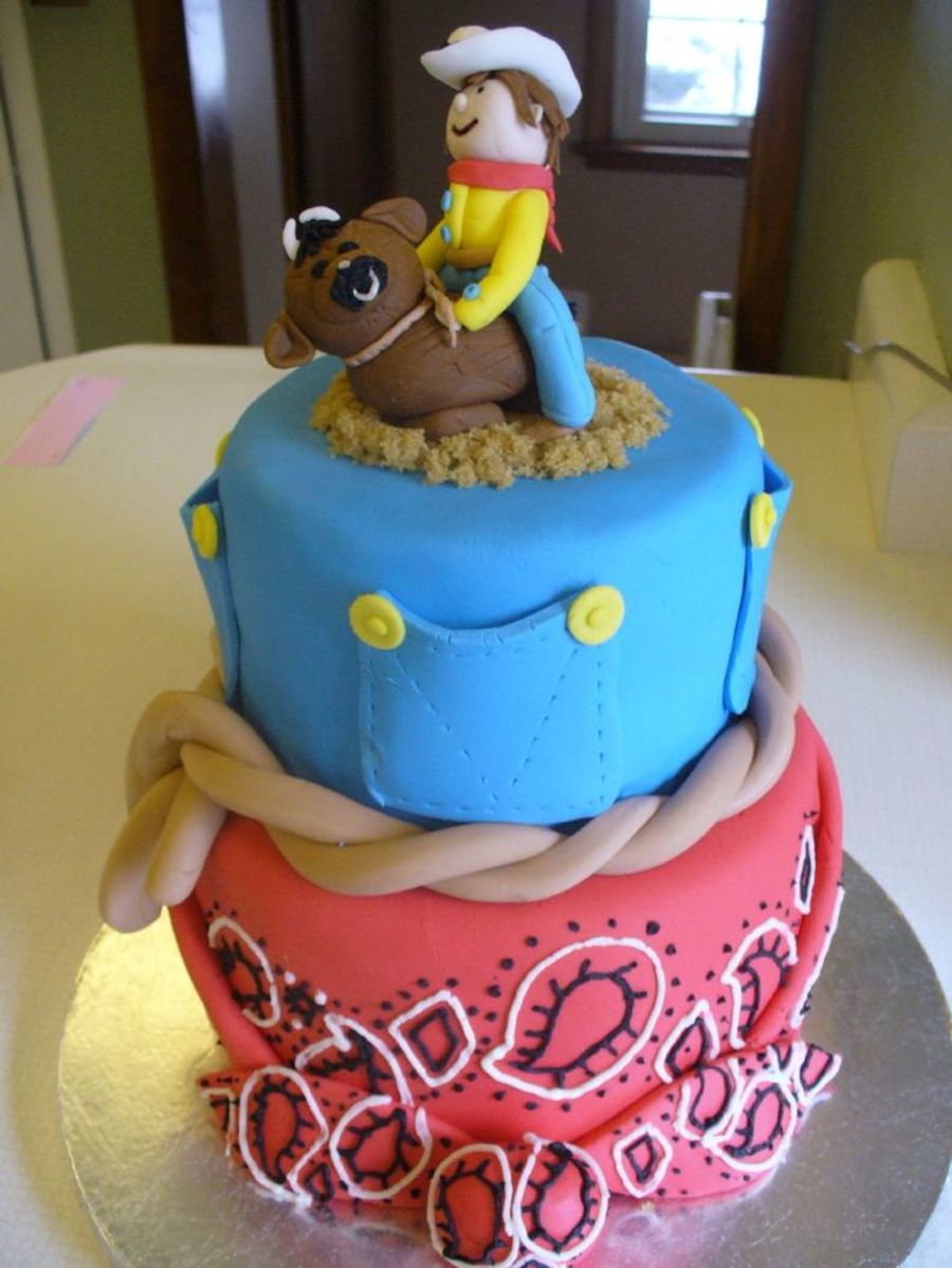 Western Bull Rider Cake - CakeCentral.com