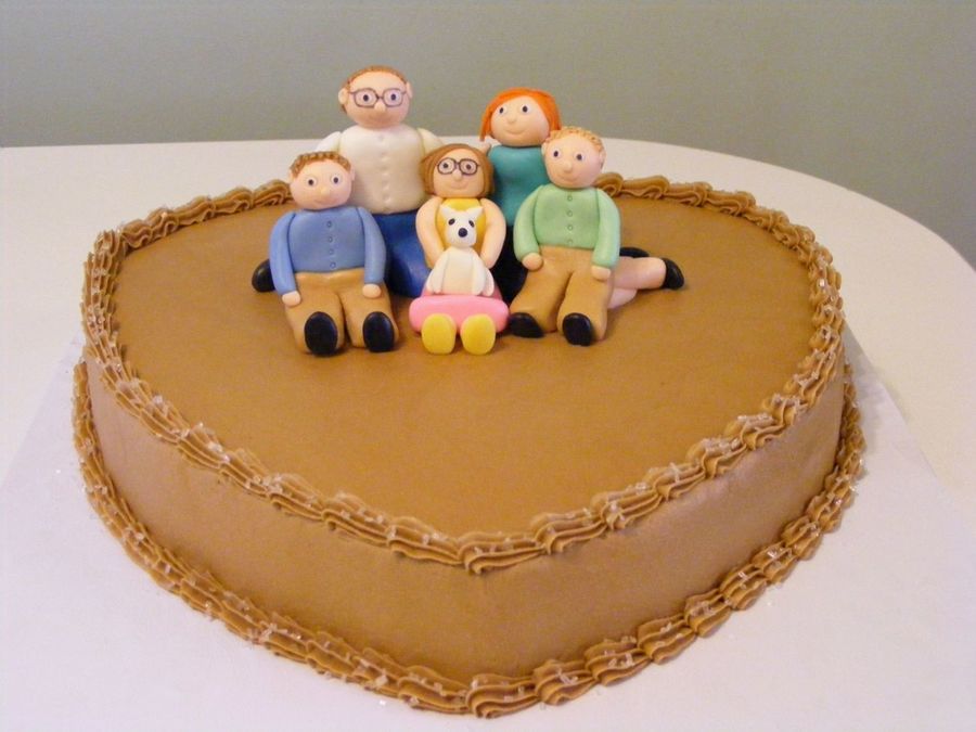 Fondant Family Birthday Cake - CakeCentral.com