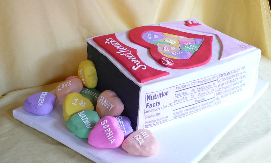 Conversation Heart Box - CakeCentral.com