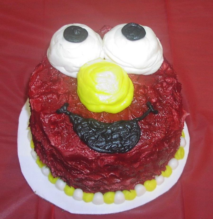 Elmo Smash Cake - CakeCentral.com
