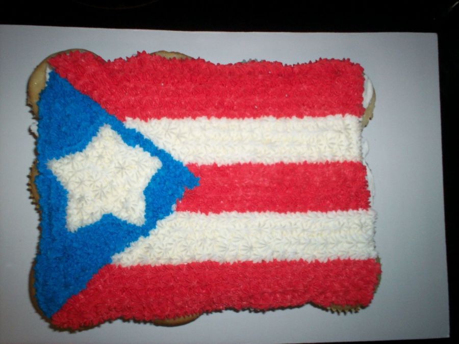 Puerto Rico Flag Cupcake Cake - CakeCentral.com