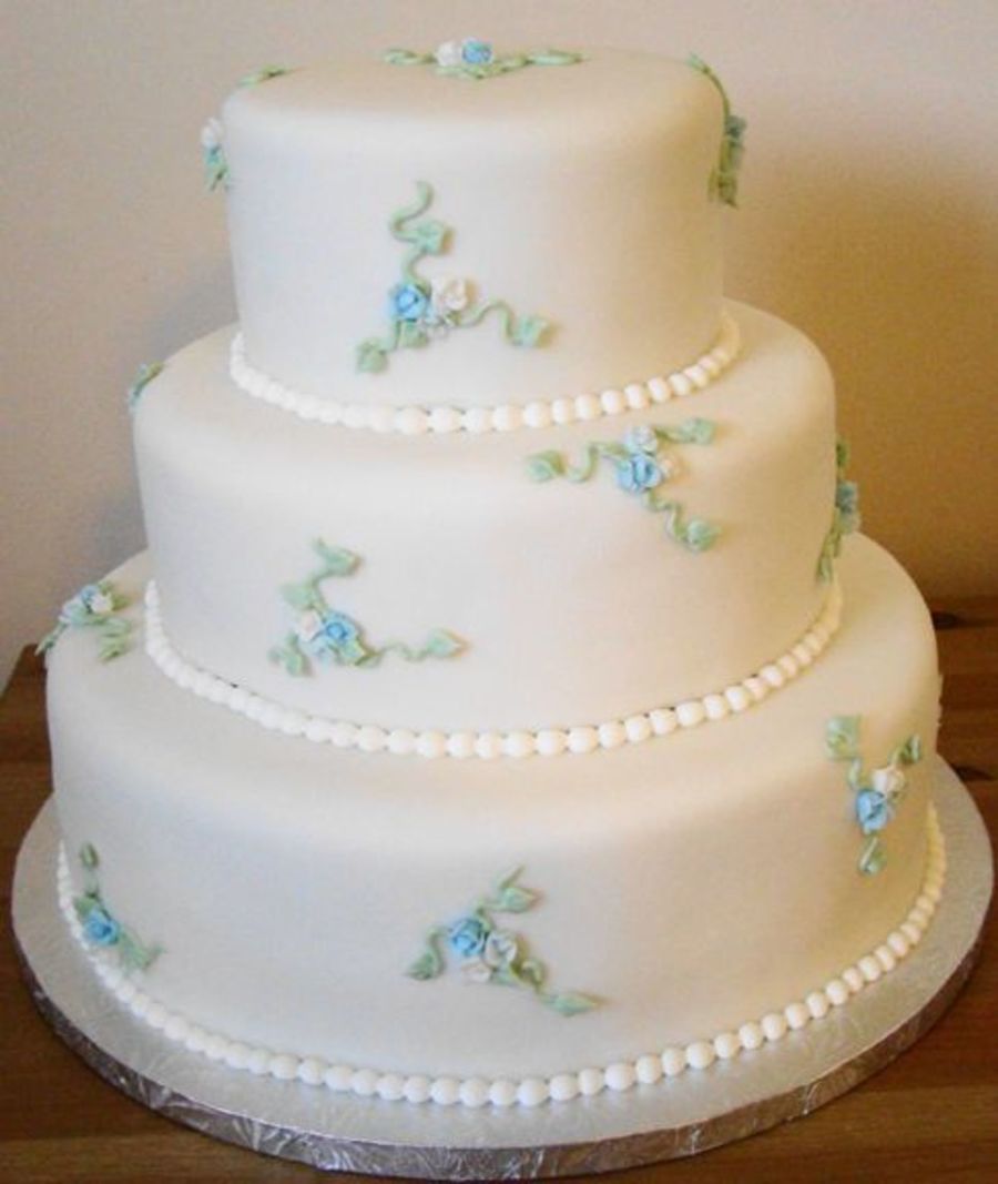 Tiny Blue Roses - CakeCentral.com