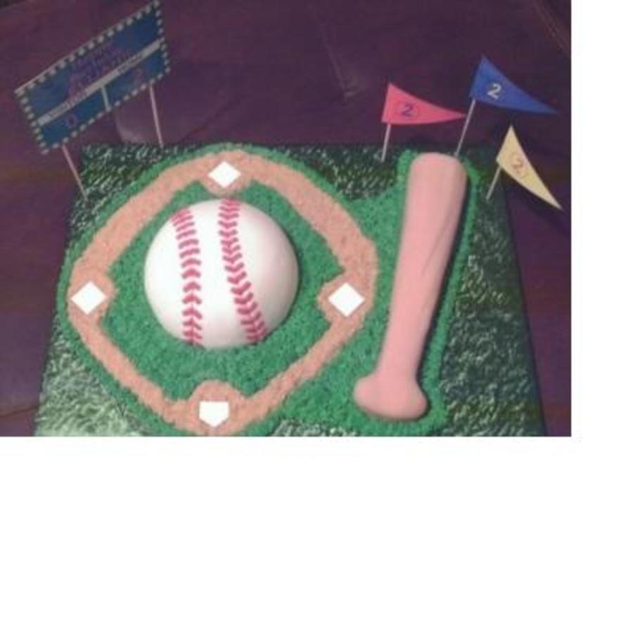 Baseball And Bat - CakeCentral.com