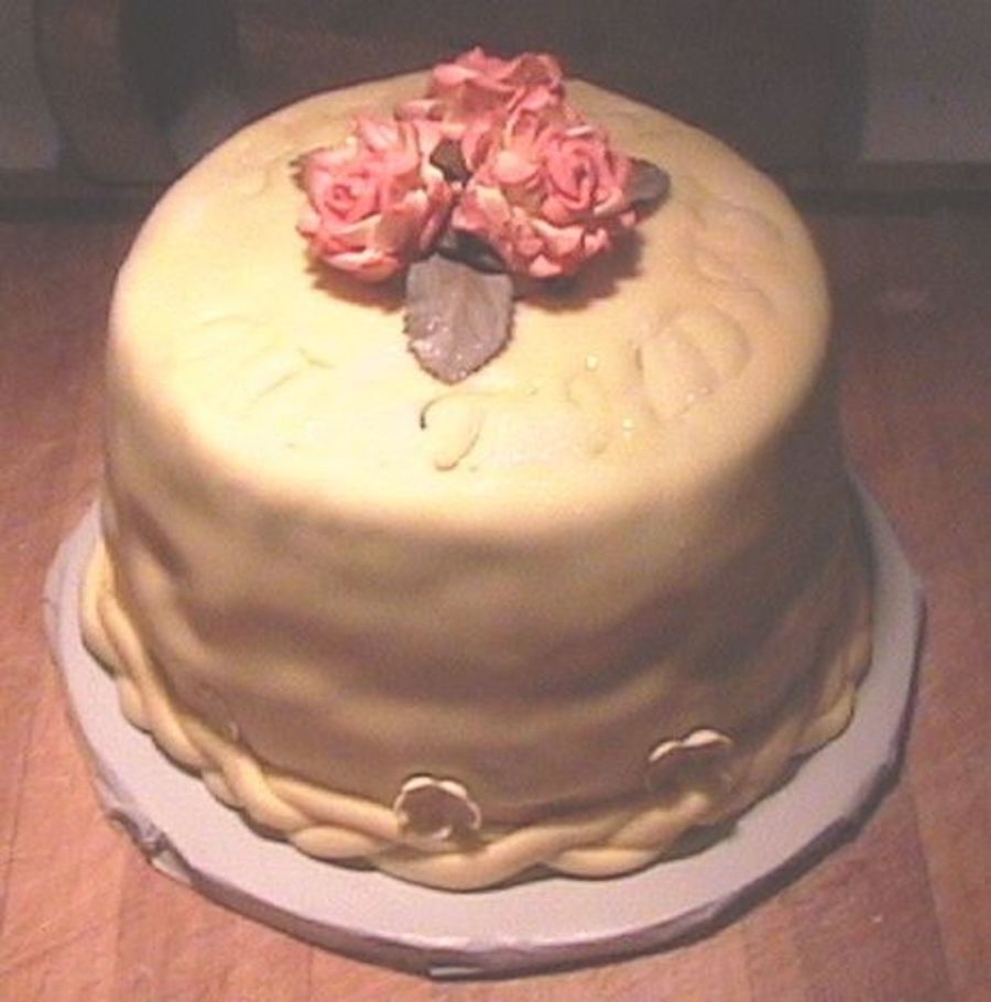 Fondant Birthday Cake - CakeCentral.com