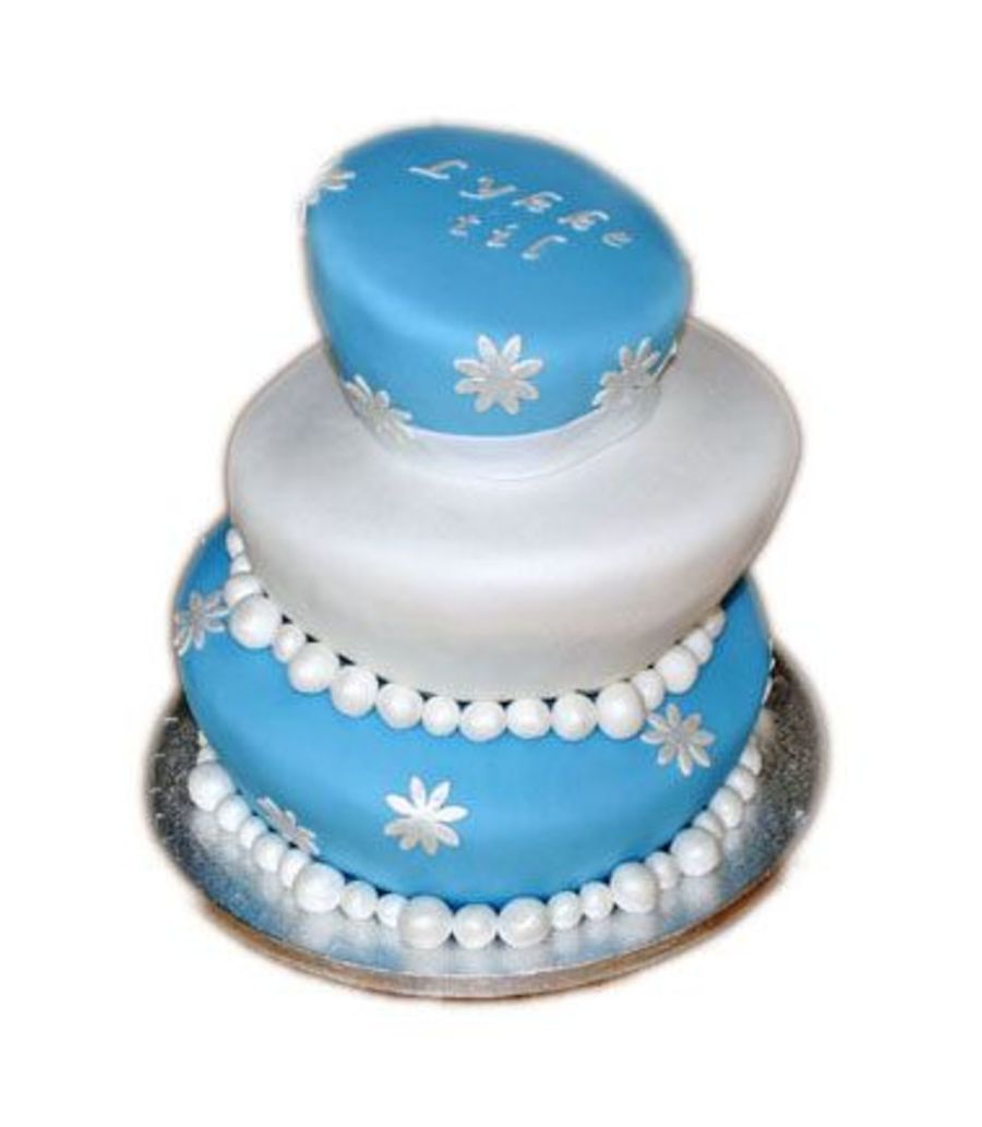 Blue And Pearl - CakeCentral.com