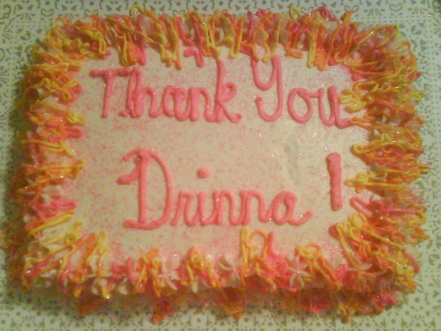 Thank You Cake - CakeCentral.com