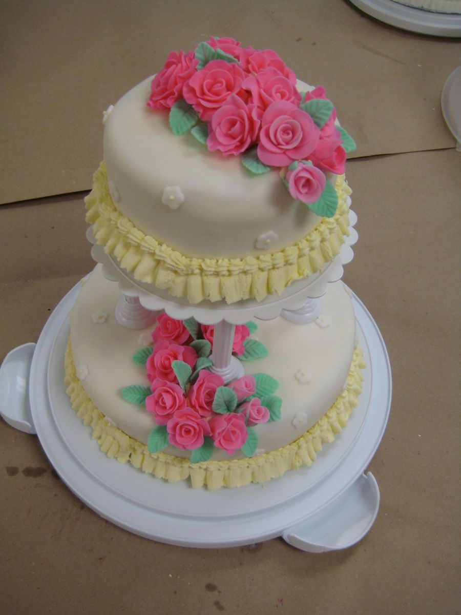 Roses Tiered Cake - CakeCentral.com