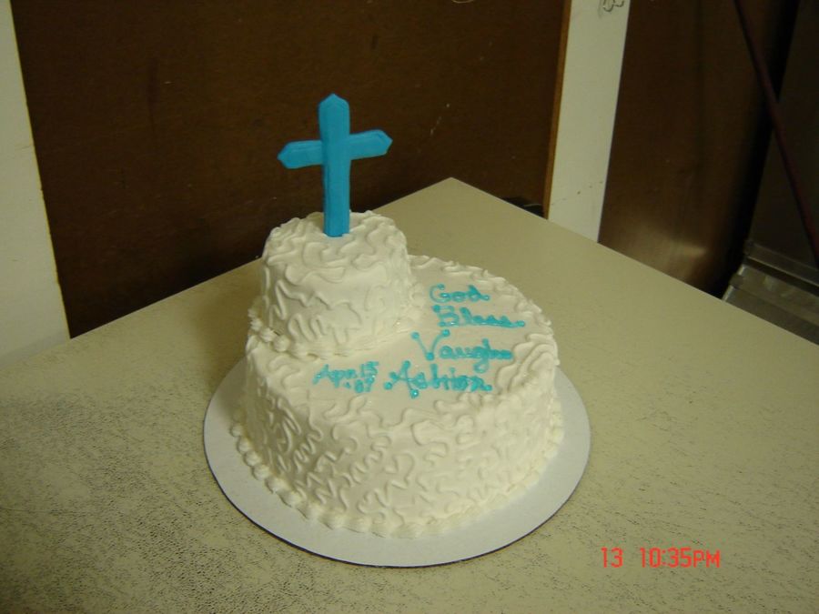 Boy Baptism Cake - CakeCentral.com