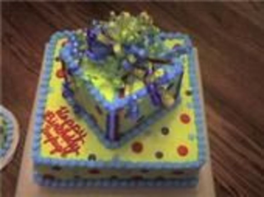 Square Stacked Birthday Cake - CakeCentral.com