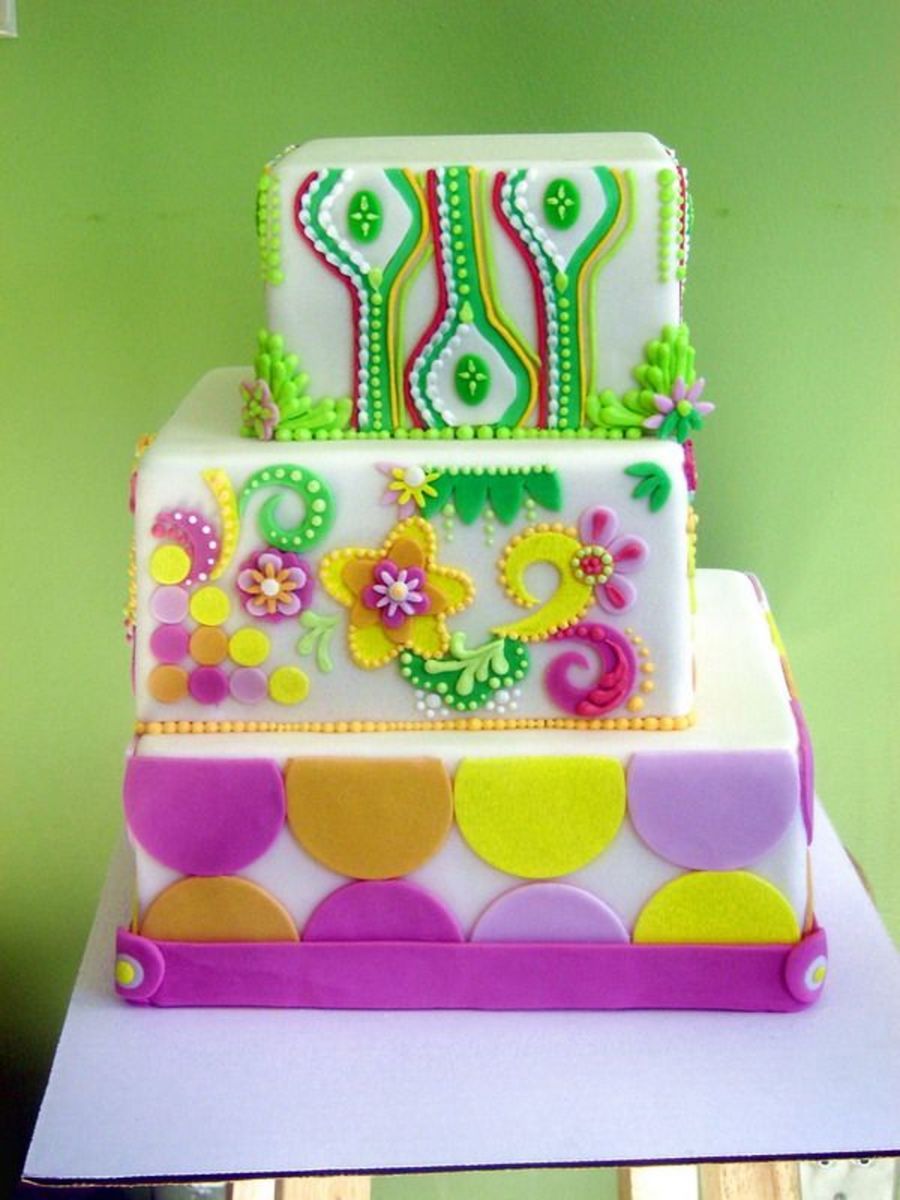 My Groovy Mod Cake - CakeCentral.com