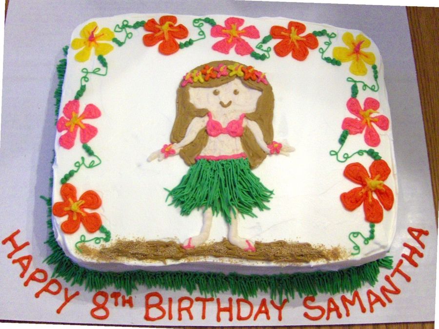 Hula Girl With Flowers - CakeCentral.com