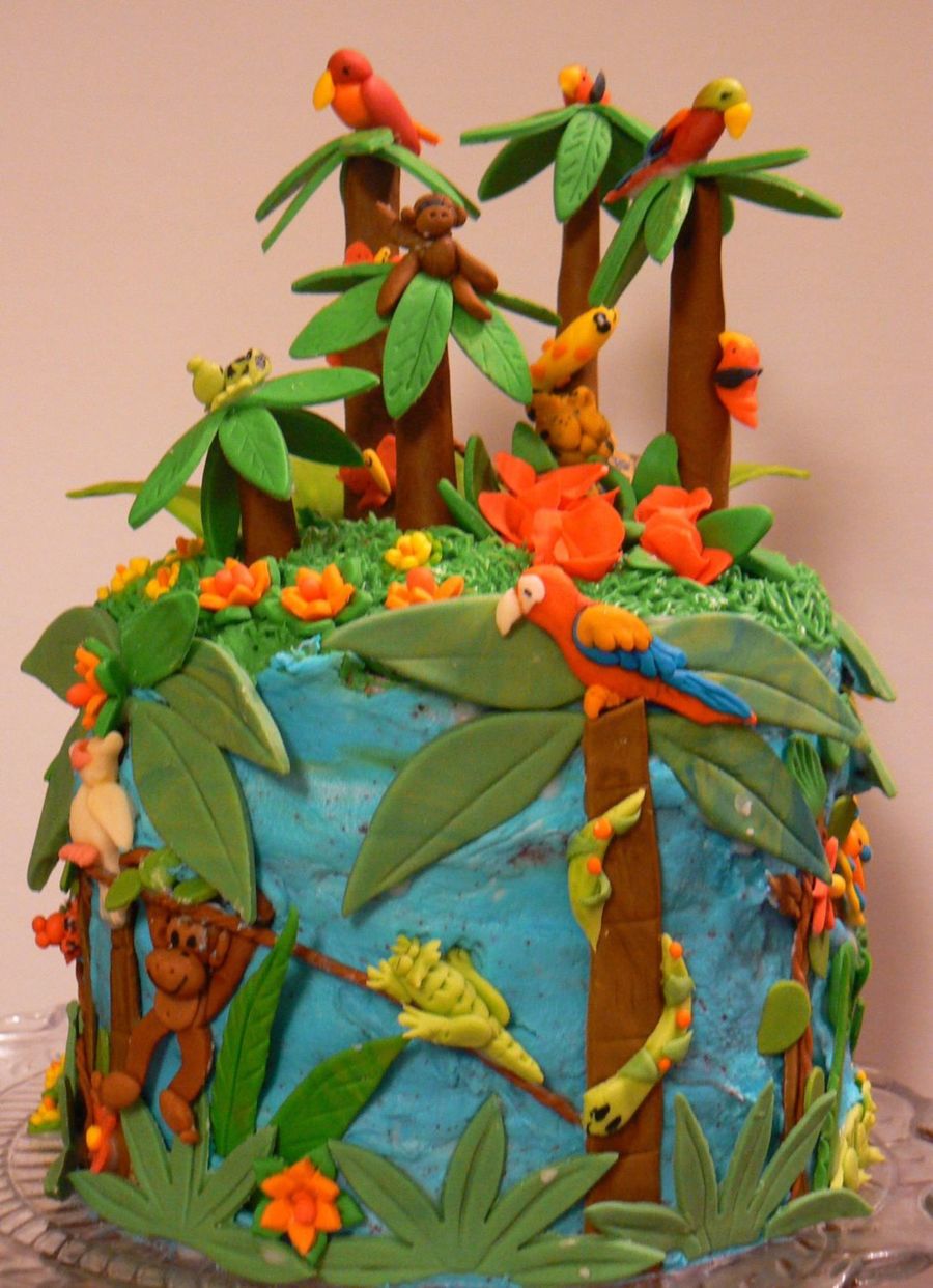 Rainforest Birthday Cake - CakeCentral.com
