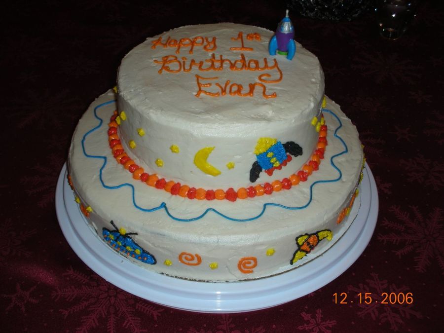 Outerspace 1St Birthday Cake - CakeCentral.com