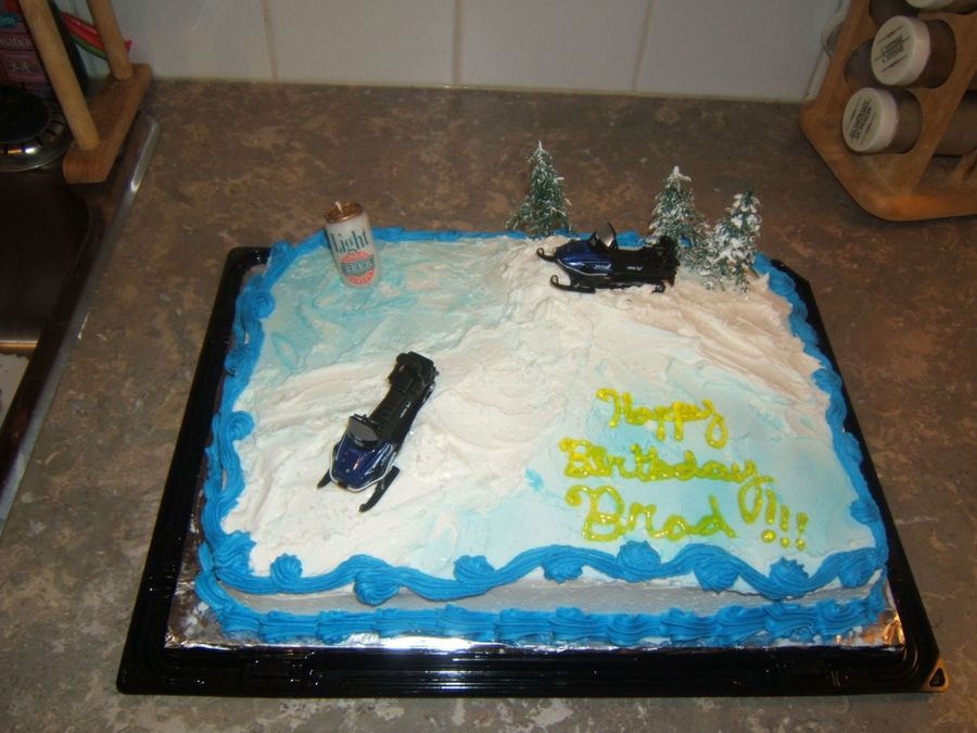 Snowmobile Race - CakeCentral.com