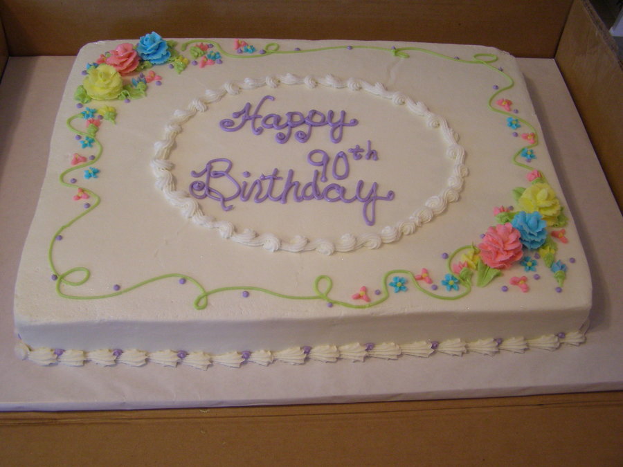 Sheet Cake With Flowers - CakeCentral.com