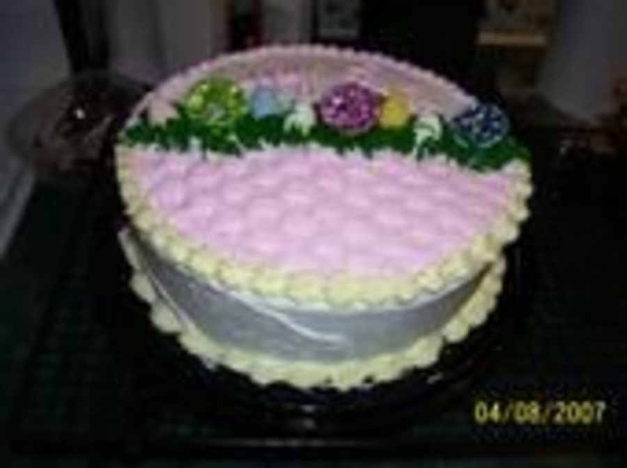 1 Layer Easter Basket Cake - CakeCentral.com
