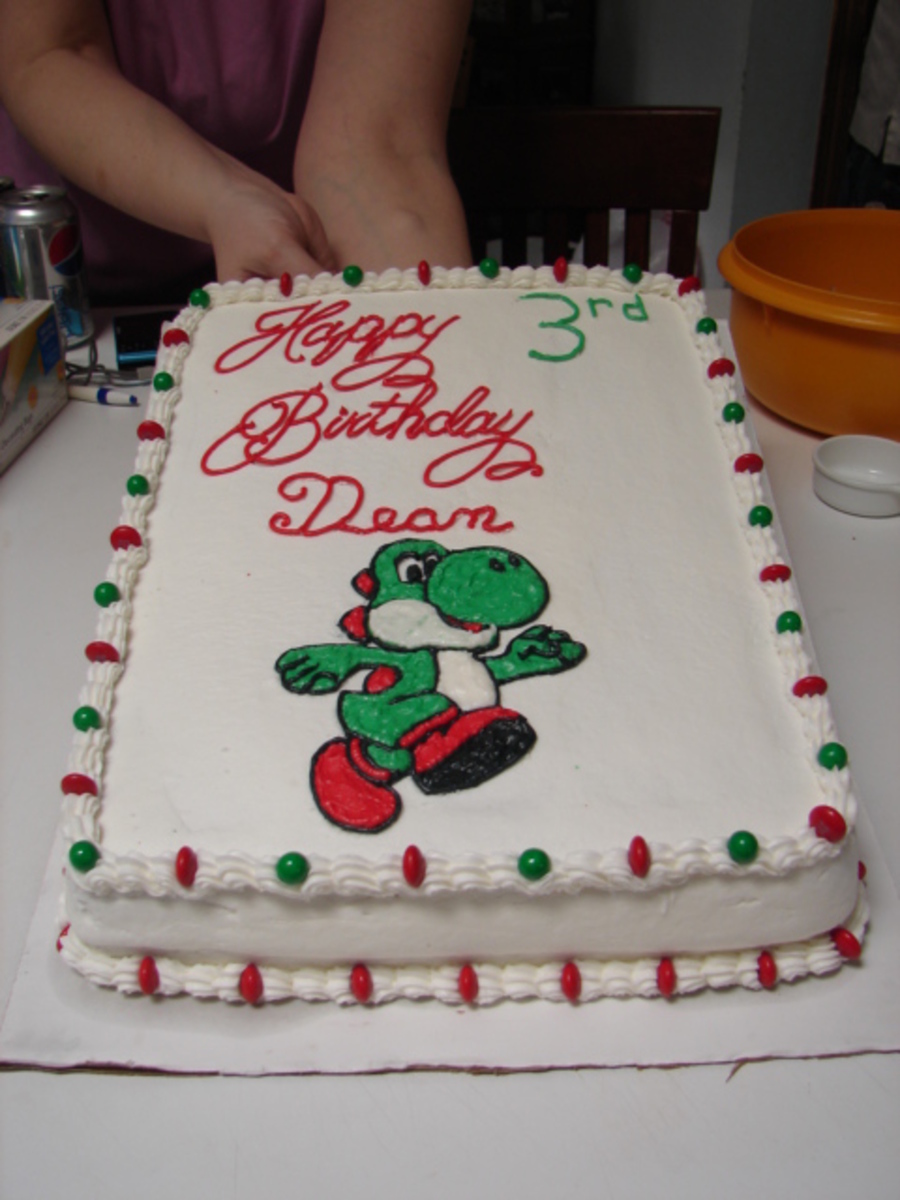 Yoshi Cake - CakeCentral.com