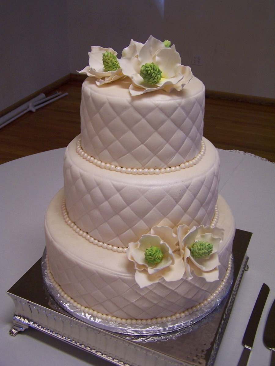 Magnolia Wedding Cake - CakeCentral.com