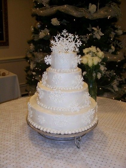 Snowflake Wedding Cake - CakeCentral.com
