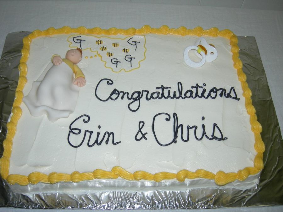 Ga Tech Baby Shower Cake - CakeCentral.com