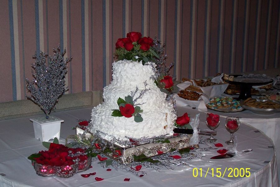 Snow Theme Wedding Cake - CakeCentral.com