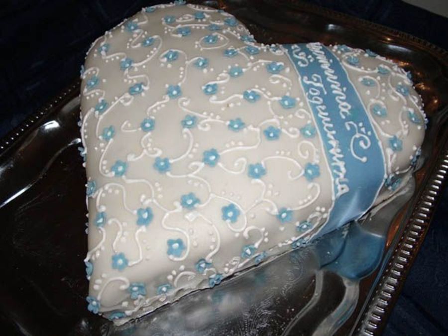 Forget-Me-Not Anniversary Cake - CakeCentral.com