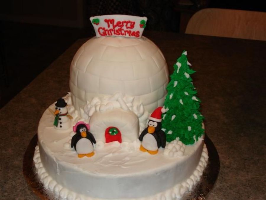 Igloo With Penguins - CakeCentral.com