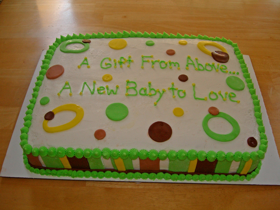 Baby Shower Sheet Cake - CakeCentral.com