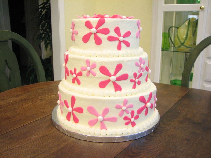 Nicole's Wedding Cake (Front View) - CakeCentral.com