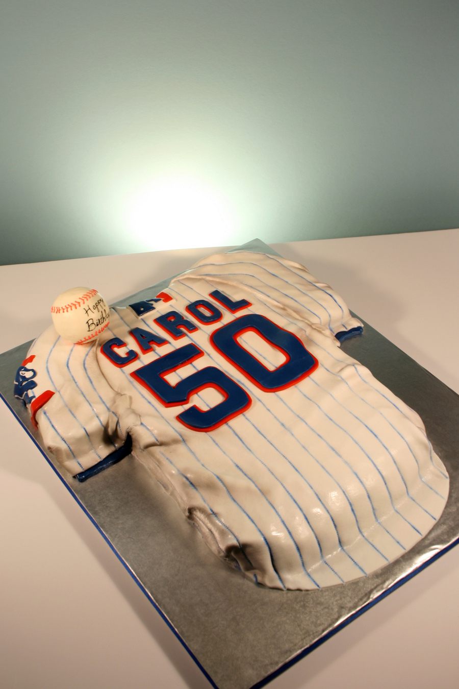 Chicago Cubs Jersey 50Th Birthday Cake - CakeCentral.com