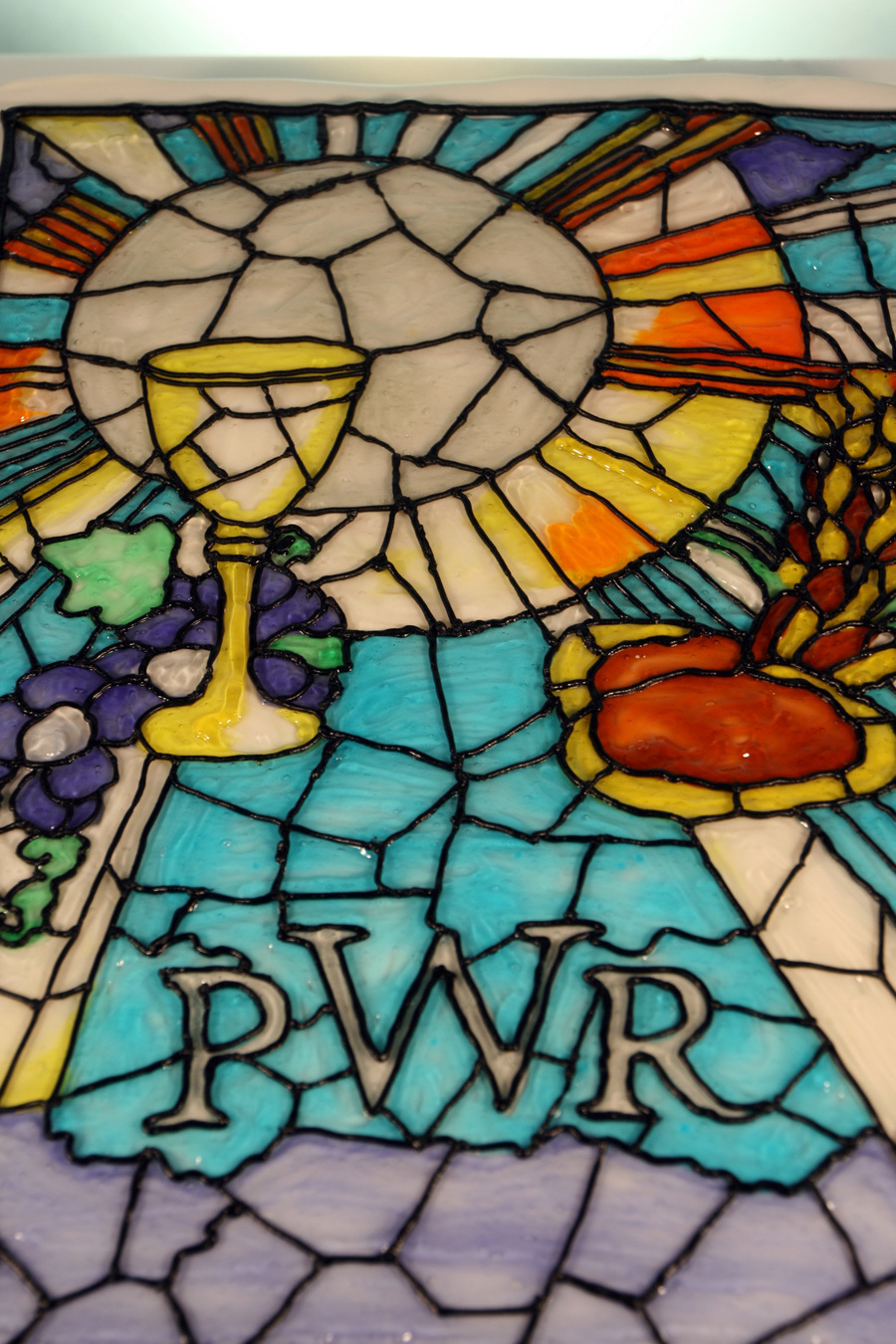 Stained Glass Window First Communion - CakeCentral.com