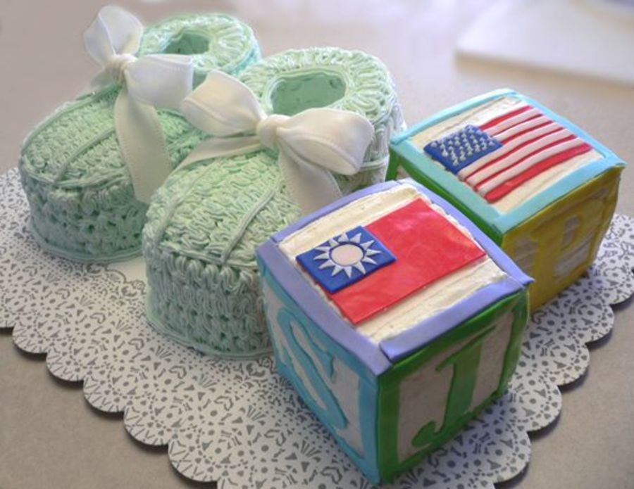 Baby Booties & Blocks - CakeCentral.com