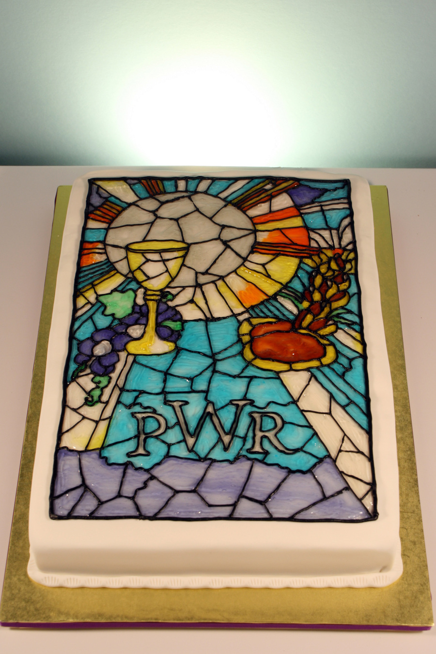 Stained Glass Window First Communion - CakeCentral.com