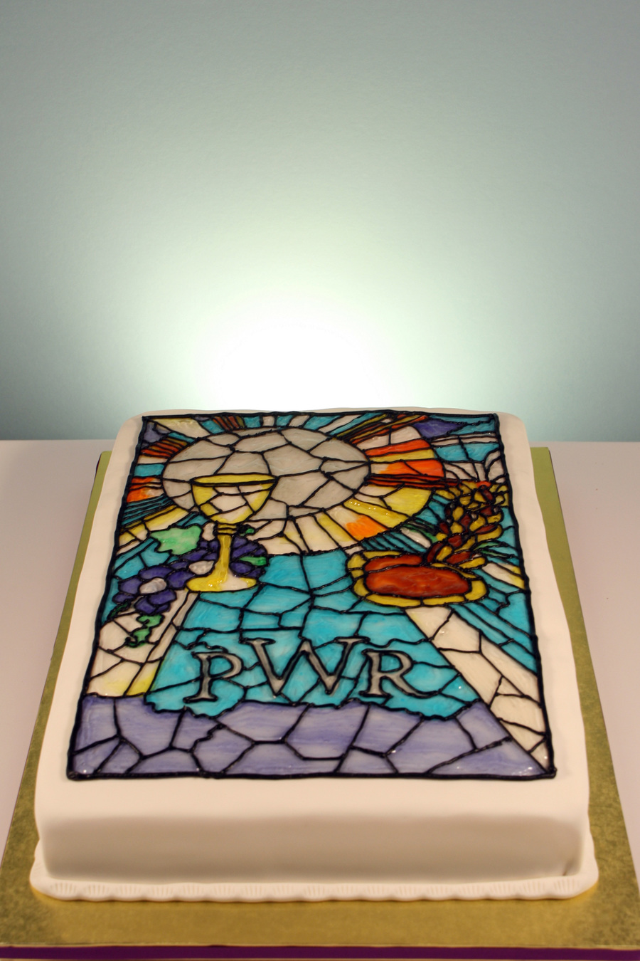 Stained Glass Window First Communion - CakeCentral.com