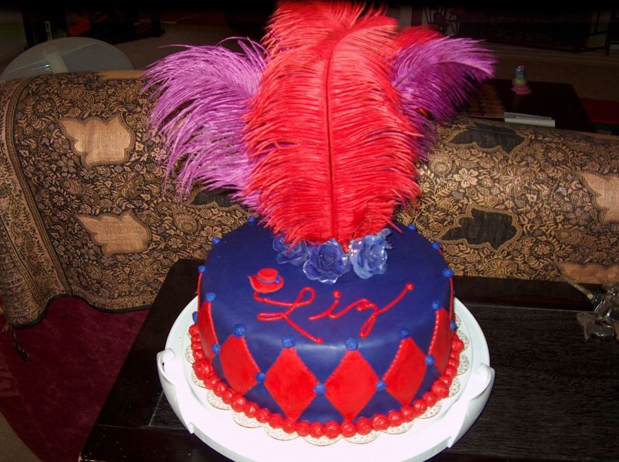 Red Hat Society Theme Birthday Cake - CakeCentral.com
