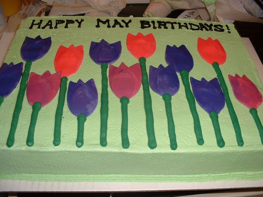Tulip Birthday Cake - CakeCentral.com