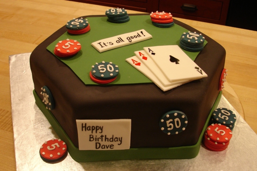 50Th Birthday Poker Table Cake - CakeCentral.com