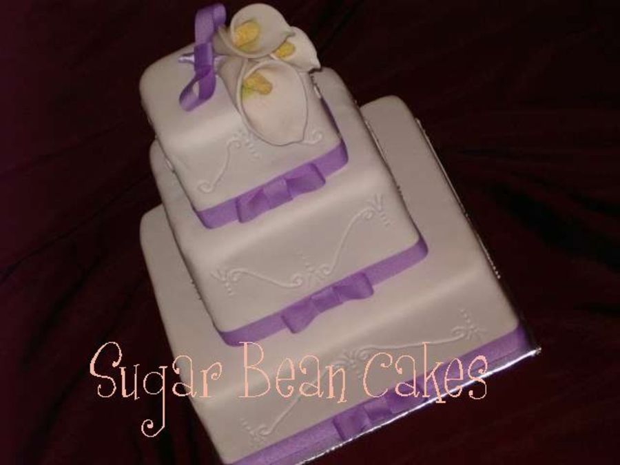 Lilac Scroll Cake - CakeCentral.com