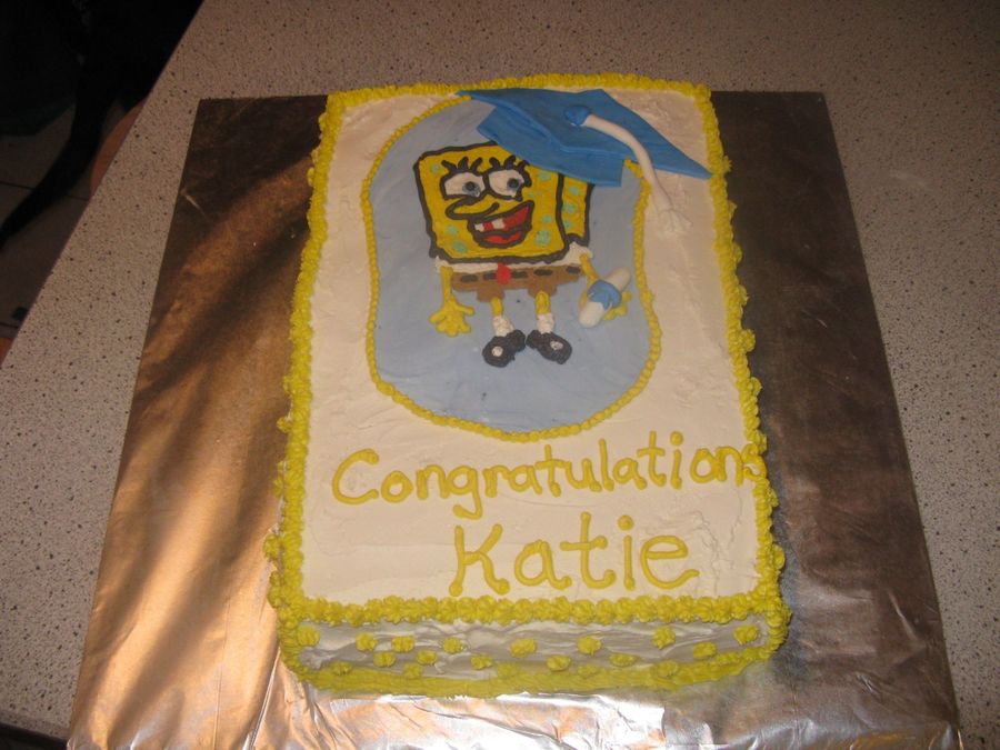 Spongebob Graduation Cake - CakeCentral.com