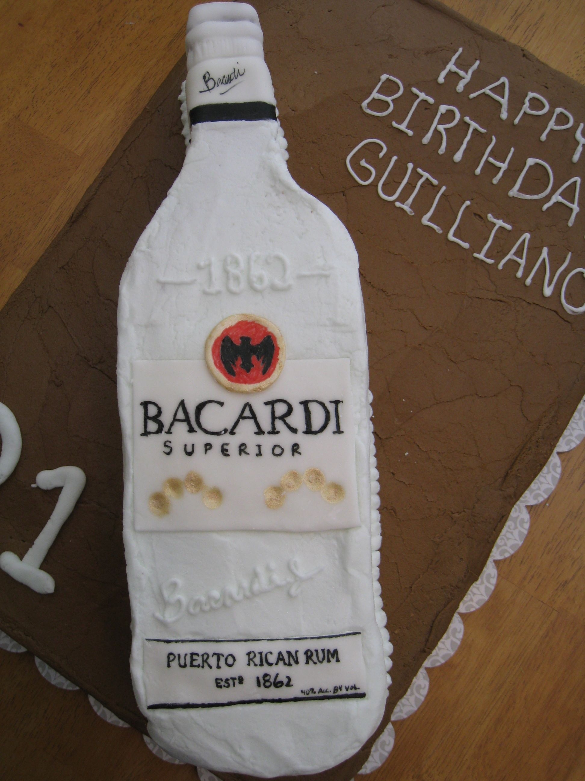 Bacardi Bottle Cake - CakeCentral.com
