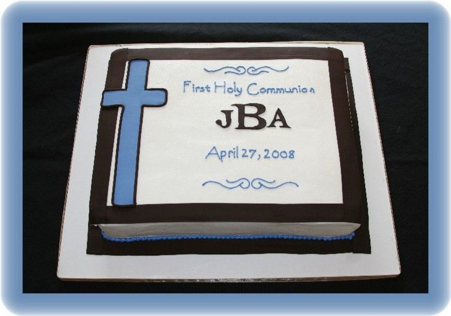 First Communion Monogram - CakeCentral.com