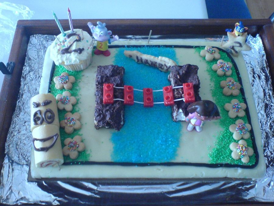 Map And Dora Cake - CakeCentral.com