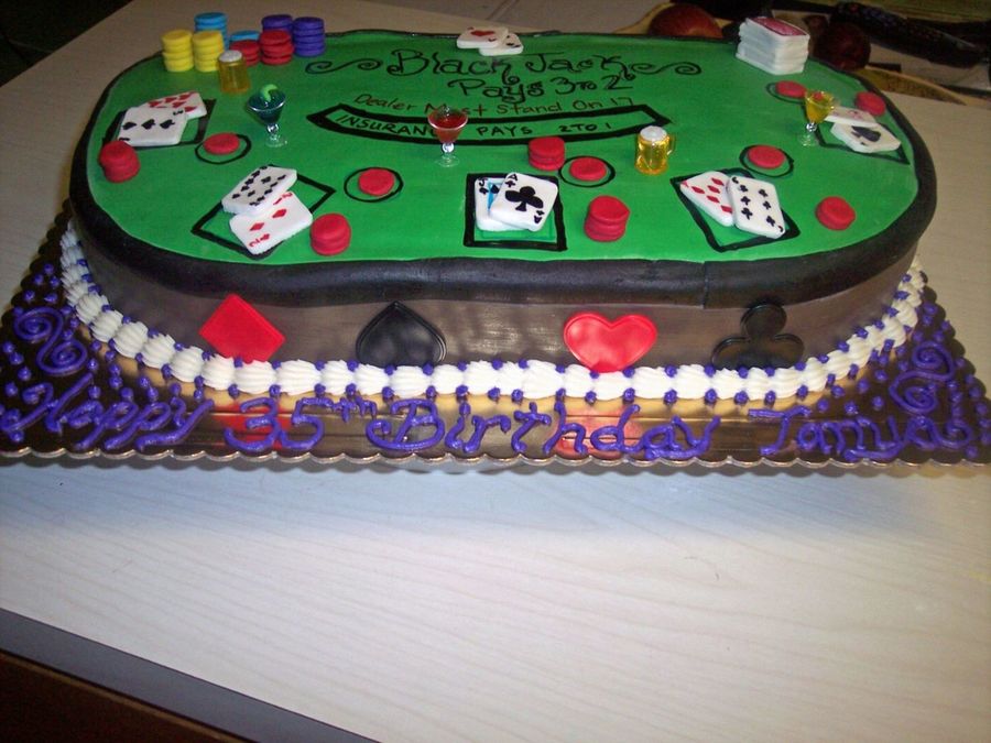 Black Jack Table Cake - CakeCentral.com