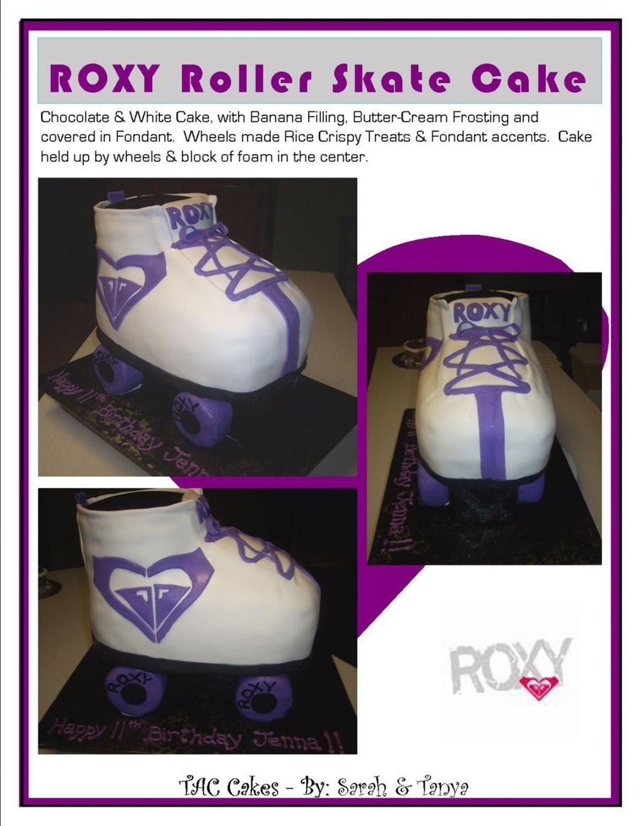 Roxy Roller Skate Cake - CakeCentral.com