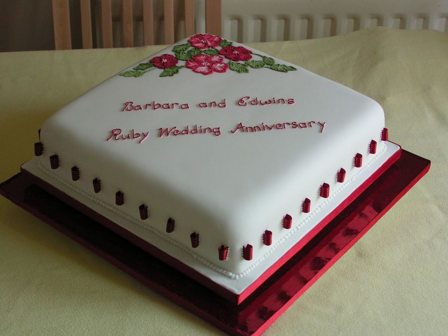 Ruby Wedding Cake - CakeCentral.com