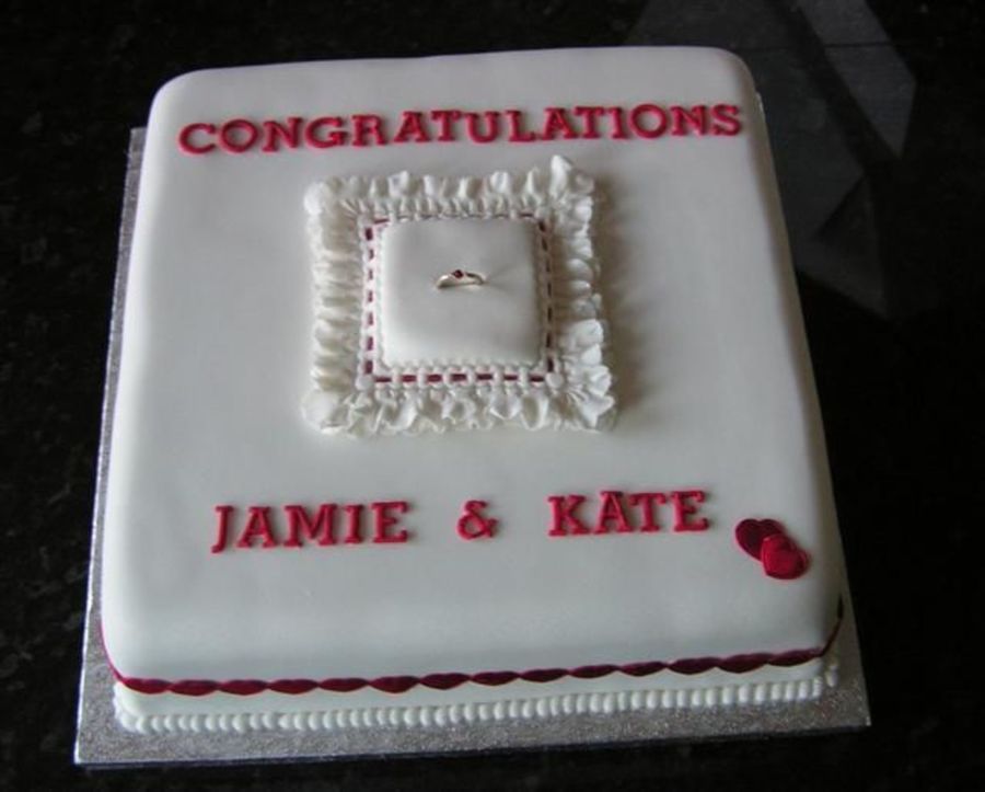 Engagement Cake - CakeCentral.com