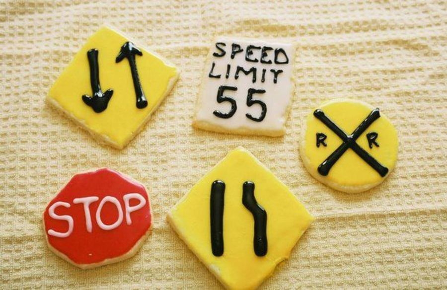 Traffic-Sign Cookies - CakeCentral.com
