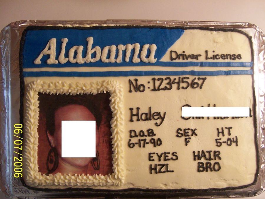 Drivers License Cake - CakeCentral.com