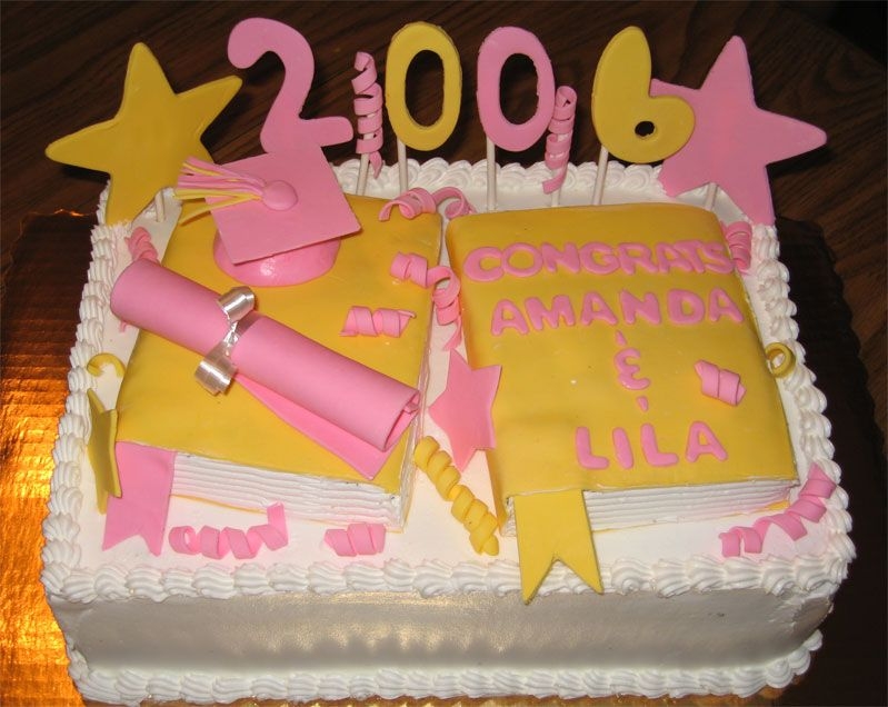 Pink Graduation Cake - CakeCentral.com